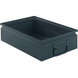 Sch&auml;fer Shop Sch&auml;fer Shop Select Stapelbox, 16 l, 100 kg, L 478 x B 307 x H 120 mm, Stahl, RAL 5008 (graublau)