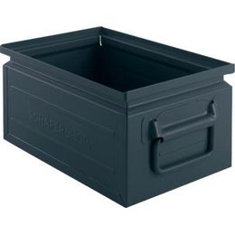 Sch&auml;fer Shop Sch&auml;fer Shop Select Stapelbox, 8,5 l, 60 kg, L 330 x B 209 x H 150 mm, Stahl, RAL 5008 (graublau)