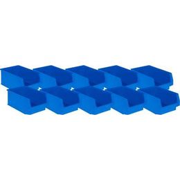 Sch&auml;fer Shop Sichtlagerkasten SSI Sch&auml;fer Serie PROFI LF 532, Polypropylen, L 500 x B 312 x H 200 mm, 23,5 l, blau, 10 St&uuml;ck