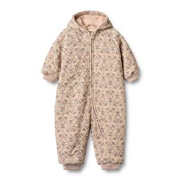 Schneeoverall Wheat "Thermo Suit Krammo", Jungen, Gr. 86, N-Gr, mellow peach tapestry, Web, Obermaterial: 100% Polyester, gemustert, figurbetont kn&ouml;chellang, Overalls Schneeoverall, wasserdicht, mit Reflektoren