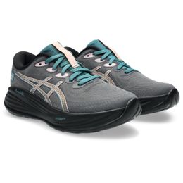 Laufschuh asics "GEL-CUMULUS 27 GORE-TEX", Damen, Gr. 39, carrier grau, misty pine, Synthetik, Schuhe Laufschuh, wasserdicht