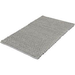 Badematte Kleine Wolke "Willow" Gr. 4, grau (platinfarben), H:10mm, Baumwolle, Polyester, Badematten, Badematte, Badteppich, gewebt, Uni Farben, quadratisch oder rechteckig