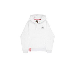 Hoodie Alpha Industries "Basic Hoodie SL", Herren, Gr. XS, grau (pastel grau melange), Obermaterial: 80% Baumwolle, 20% Polyester, regular fit, Sweatshirts Hoodie