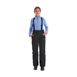 Skihose Killtec "Girls Skihose 242", M&auml;dchen, Gr. 116, Normalgr&ouml;&szlig;en, schwarz, Obermaterial: 100% Polyester;Futter: 100% Polyester;F&uuml;llung: 100% Polyester, Hosen Skihose, Wasserdicht, atmungsaktiv, abnehmbare Tr&auml;ger, rutschfester Schneefang