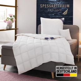 Daunenbettdecke Spessarttraum "Exklusiv, Bettdecken f&uuml;r Sommer und Winter, Decke", wei&szlig;, B:200cm L:200cm, Bezug: 100% Baumwolle. F&uuml;llung: 100% Daunen, Bettdecken, Daunenbettdecke, 5 W&auml;rmeklassen & 8 Gr&ouml;&szlig;en, Bestseller