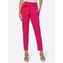 Webhose Heine, Damen, Gr. 34, Normalgr&ouml;&szlig;en, pink, 70% Viskose, 25% Polyamid, 5% Elasthan, unifarben, 7/8-L&auml;nge, Hosen Webhose