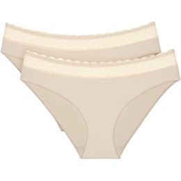 Tai-Slip Triumph "Feel of Modal", Damen, Gr. L, beige (creamy dream), Single Jersey, Obermaterial: 87% Modal, 13% Elasthan, unifarben, k&ouml;rpernah, Unterhosen Tai-Slip, seidig-weich, Spitzenbund