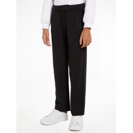 Anzughose Calvin Klein Jeans "PUNTO TAILORED STRAIGHT PANTS", Jungen, Gr. 12 (152), N-Gr, schwarz (ck schwarz), Web, Obermaterial: 66% Viskose, 30% Polyamid, 4% Elasthan, unifarben, straight fit normal, Hosen Anzughose, f&uuml;r Kinder bis 16 Jahre