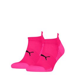 Sneakersocken Puma "Puma UNISEX SPORT CUSHIONED SNEAKER 2P", Damen, Gr. 39-42, pink (pink combo), Materialmix, normal, Socken Sneakersocken, Gepolsterte Sohle, niedriger Schnitt