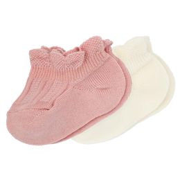 Topomini 2 Paar Newborn Socken mit Ajour-Muster