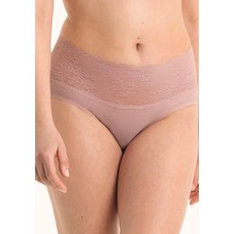 Taillenslip ANITA SINCE 1886 "Essential Lace", Damen, Gr. XL, rosewood, Obermaterial: 63% Polyamid, 28% Elasthan, 9% Baumwolle, unifarben, eng, Unterhosen Taillenslip, weich, feminin, elastisch, bequem, dekoratives Spitzenband