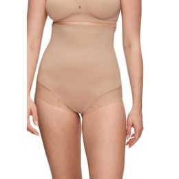 Shapingpants Triumph "True Shape Sensation", Damen, Gr. 46, beige (natur), Jersey, Obermaterial: 58% Polyamid, 39% Elasthan, 3% Polyester, unifarben, eng, Unterhosen Shapingpants, feiner Stretch-T&uuml;ll-Einsatz, High-Waist Schnitt
