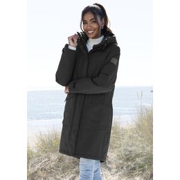 ELBSAND Winterjacke schwarz Gr. L/40 f&uuml;r Damen. Mit Aufn&auml;her