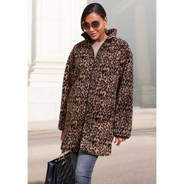 Lascana Fleecejacke mehrfarbig Gr. 48/50 f&uuml;r Damen