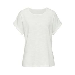 Vivance T-Shirt 'mit modischer Struktur' beige Gr. 44/46 f&uuml;r Damen. Mit Rundhals. Bequem. Nachhaltig.