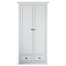 Garderobenschrank Home Affaire, wei&szlig;, B:105cm H:207cm T:45cm, Schr&auml;nke, Garderobenschrank, H&ouml;he ca. 206 cm