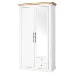 Garderobenschrank OTTO HOME "WESTMINSTER BESTSELLER", wei&szlig; (pinie wei&szlig;, wotan eiche), B:108cm H:203cm T:46cm, Schr&auml;nke, Garderobenschrank, im romantischen Landhausstil