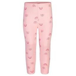 Leggings happy girls, M&auml;dchen, Gr. 104, N-Gr, rosa (rose), Jersey, Obermaterial: 60% Polyester, 35% Baumwolle, 5% Elasthan, bedruckt, slim fit kn&ouml;chellang, Hosen Leggings, im tollen Alloverprint, Basic-Form