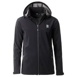 Softshelljacke LPO "Softshelljacke Melvin", Herren, Gr. M (50), schwarz, 96% Polyester; 4% Elasthan, regular fit, Jacken Softshelljacke, abnehmbare, verstellbare Kapuze