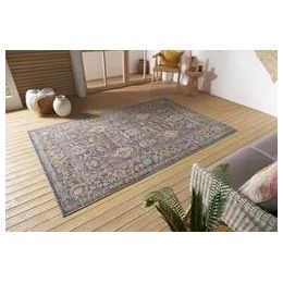 Teppich Hanse Home "Port Said", blau (creme,blau), B:75cm H:3mm L:120cm, Polypropylen (PP), Teppiche, Teppich, In-& Outdoor, L&auml;ufer, Wetterfest, Balkon, Wohnzimmer, Orient