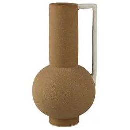 Dekovase OTTO HOME "Stryn, Vase in au&szlig;ergew&ouml;hnlicher Form, mit Henkel", beige (creme), B:10,5cm H:20cm T:11cm, Keramik, Vasen, Tischvase aus Keramik, H&ouml;he ca. 20 cm, Keramikvase