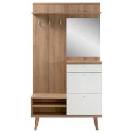 Garderobe Home Affaire "Merle", wei&szlig; (eiche riviera nb, wei&szlig; matt), B:110cm H:200cm T:34cm, FSC-zertifizierter Holzwerkstoff, Garderobenpaneele, H&ouml;he ca. 200 cm