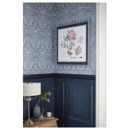 Bild mit Rahmen Laura Ashley "Floral", bunt (farbe rahmen: grau, farbe bild(er): mehrfarbig), 1 Stk., MDF, Bilder, Bilder 60x60cm