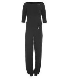 Jumpsuit WINSHAPE "WJS2", Damen, Gr. XL, Normalgr&ouml;&szlig;en, schwarz, 90% Baumwolle, 10% Elasthan, U-Boot-Ausschnitt, Overalls Jumpsuit, 3&frasl;4-Arm