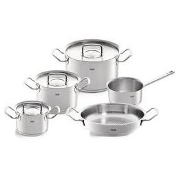 Topf-Set Fissler "ORIGINAL-PROFI COLLECTION Edelstahl-Topfset", silber (silberfarben), T&ouml;pfe, mit breitem Sch&uuml;ttrand, Kaltmetallgriffen. Made in Germany