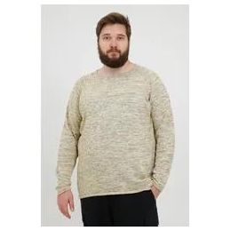 Strickpullover Blend "BHDan Big & Tall", Herren, Gr. 4XL, bone wei&szlig;, Feinstrick, 50% Baumwolle, 50% Polyacryl, unifarben, regular fit normal, Rundhals, eingesetzt, Pullover Strickpullover, Strickpullover mit aufgerollten S&auml;umen in gro&szlig;en Gr&ouml;&szlig;en