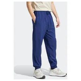 Sporthose Adidas SPORTSWEAR "M STANFRD E PT", Herren, Gr. L, N-Gr, blau (dunkelblau, wei&szlig;), Obermaterial: 100% Polyester, Hosen Sporthose, f&uuml;r Freizeitaktivit&auml;ten, mit praktischen Taschen, aus Polyester