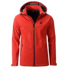 Softshelljacke LPO "Softshelljacke Melvin", Herren, Gr. M, 584, molton lavamolton lava, 92% Polyester, 8% Elasthan, regular fit, Jacken Softshelljacke, abnehmbare, verstellbare Kapuze