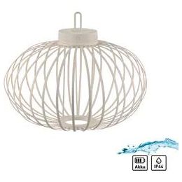 JUST LIGHT Pendelleuchte "AKUBA", beige (greige), 1, &Oslash; 46cm, 1 Stk., Leuchten, Akkuleuchte, Pendelleuchte