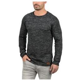 Strickpullover Blend "BHDan", Herren, Gr. XXL, schwarz, Feinstrick, 50% Baumwolle, 50% Polyacryl, meliert, regular fit, Rundhals, Raglan&auml;rmel, Pullover Strickpullover, Stilvoller Strickpullover mit aufgerollten S&auml;umen