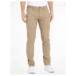 Chinohose Tommy Hilfiger "Chino Bleecker 1985 PIMA CO", Herren, Gr. 29, L&auml;nge 30, beige, Obermaterial: 96% Baumwolle, 4% Elasthan, normal, Hosen Chinohose