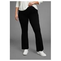 Bootcuthose LAURA SCOTT CURVE, Damen, Gr. 58, N-Gr, schwarz, Milano Rib, Obermaterial: 65% Viskose, 30% Polyamid, 5% Elasthan, unifarben, Basic, sehr figurbetont lang, Hosen, aus bequemen Jersey im Jeggings-Look - GROSSE GR&Ouml;SSE