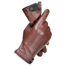 Lederhandschuhe Pearlwood "TAYLOR", Herren, Gr. 9.5, marroon, Lammleder, unifarben, Handschuhe, gef&uuml;ttert, Ziern&auml;hte, seitlicher Lederriegel in Kontrastfarbe