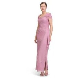 Abendkleid Vera Mont "Damen im Glitzer-Look", Damen, Gr. 46, Normalgr&ouml;&szlig;en, rosa (ros&eacute;, silber), Mesh, Obermaterial: 100% Polyester; Futter: 100% Polyester, figurumspielend lang, Rundhals, Kleider Abendkleid, Material