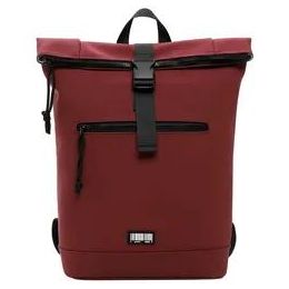 Emily & Noah Rucksack EMILY & NOAH "Rucksack E&N Kairo", Damen, Gr. B/H/T: 37cm x 39cm x 12cm, rot (bordo 629), Obermaterial: 60% Polyurethan PU. 40% Polyester PES., Rucks&auml;cke Rucksack