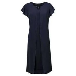 Abendkleid GOLDNER "Kleid", Damen, Gr. 50, N-Gr, blau (marine), Obermaterial: 96% Polyester PES. 4% Elasthan EL., Kleider Abendkleid