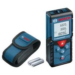 Lasermessger&auml;t Bosch PROFESSIONAL "GLM 40 Professional", blau (blau, schwarz), B:4,1cm H:10,5cm L:2,4cm, Lasermessger&auml;te, Staub- und Spritzwasserschutz IP54