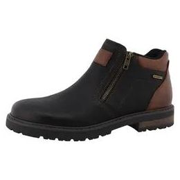 Bikerboots Romika, Herren, Gr. 41, schwarz (schwarz, braun), Lederimitat, Schuhe Bikerboots, Bikerboots, Stiefelette mit Rei&szlig;verschluss