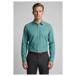 Langarmhemd OLYMP, Herren, Gr. 3XL, N-Gr, smaragd, Web, Obermaterial: 100% Baumwolle, regular fit, 1-Knopf-Manschette, Hemden, Freizeithemd, regular fit, Kentkragen