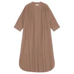 Jerseykleid MOSHI MOSHI MIND "moshi moshi mind Dress laurella", Damen, Gr. S/M, caramel braun, Obermaterial: 55% Leinen, 45% Viskose, Kleider Jerseykleid
