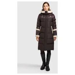 Steppmantel Khujo "DESNA2", Damen, Gr. S, moody plum, 100% Polyester, unifarben, eingesetzt elastischer Bund mit Windstopper, M&auml;ntel Steppmantel