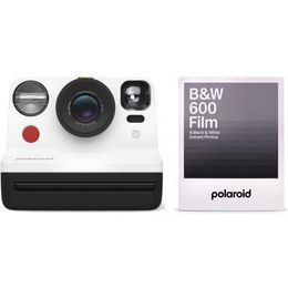 Polaroid Now Kamera wei&szlig; + 600 B&W Film 8x 2er Pack