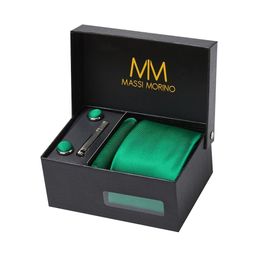 Massi Morino 5-in-1 Krawatten-Set, Krawattenbreite 8 cm Herren Gr&ouml;&szlig;e One Size smaragd