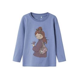 name it Longsleeve "Otrea" in Blau/ Braun/ Lila - 15% | Gr&ouml;&szlig;e 110 | Kinder-longsleeves