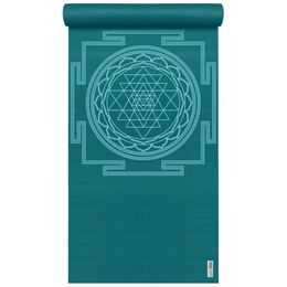 YOGISTAR.COM Yogamatte 'Basic Sri Yantra' Damen Gr&ouml;&szlig;e One Size t&uuml;rkis / hellblau