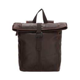 HIDE & STITCHES Leder-Rucksack "Japura" in Dunkelbraun - (B)24 x (H)33 x (T)10 cm - 57% | Damen-taschen